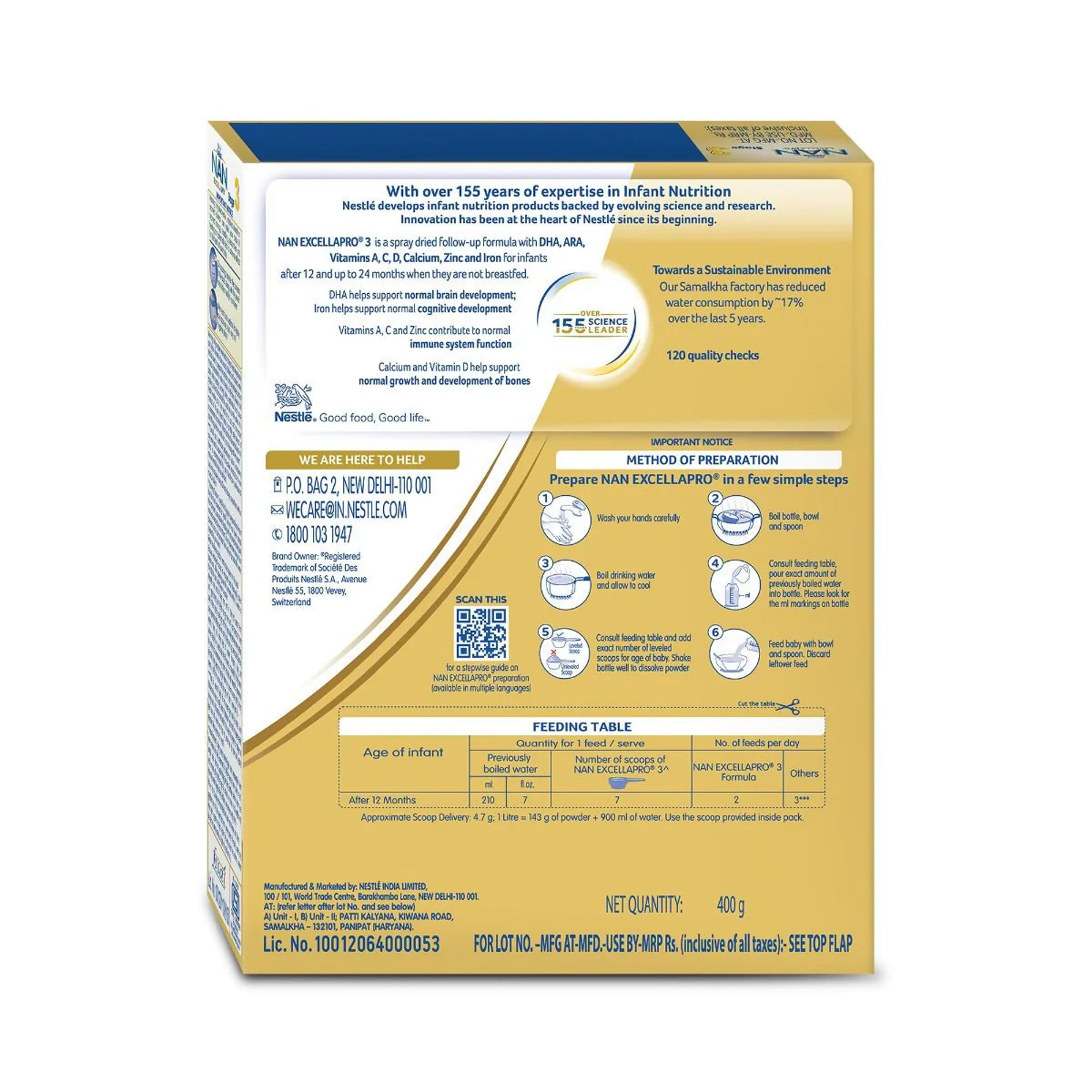 Nestle Nan PRO 3 Excella - AtoZ Indian Products